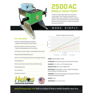 Helios Injection Systems - Cordell, OK - Data Sheets